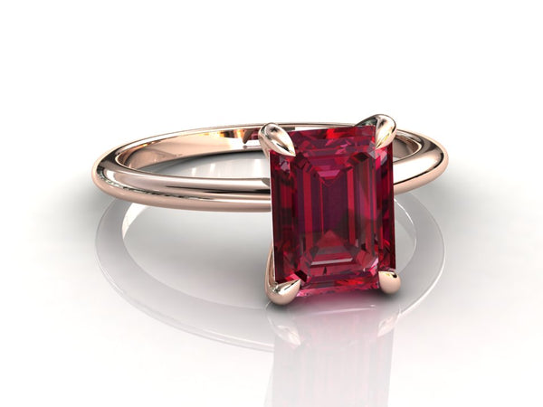Emerald Cut Ruby Solitaire Ring "1.50 TCW" – Winter Fine Jewelry